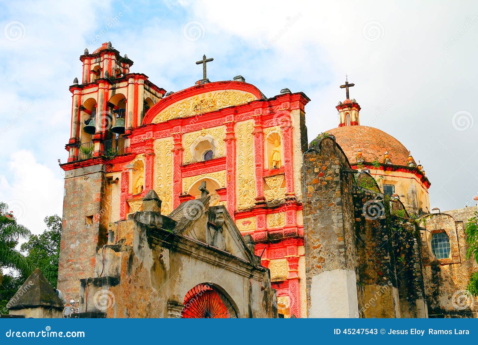 Cuernavaca Cathedral in Morelos VI Stock Image - Image of clouds ...