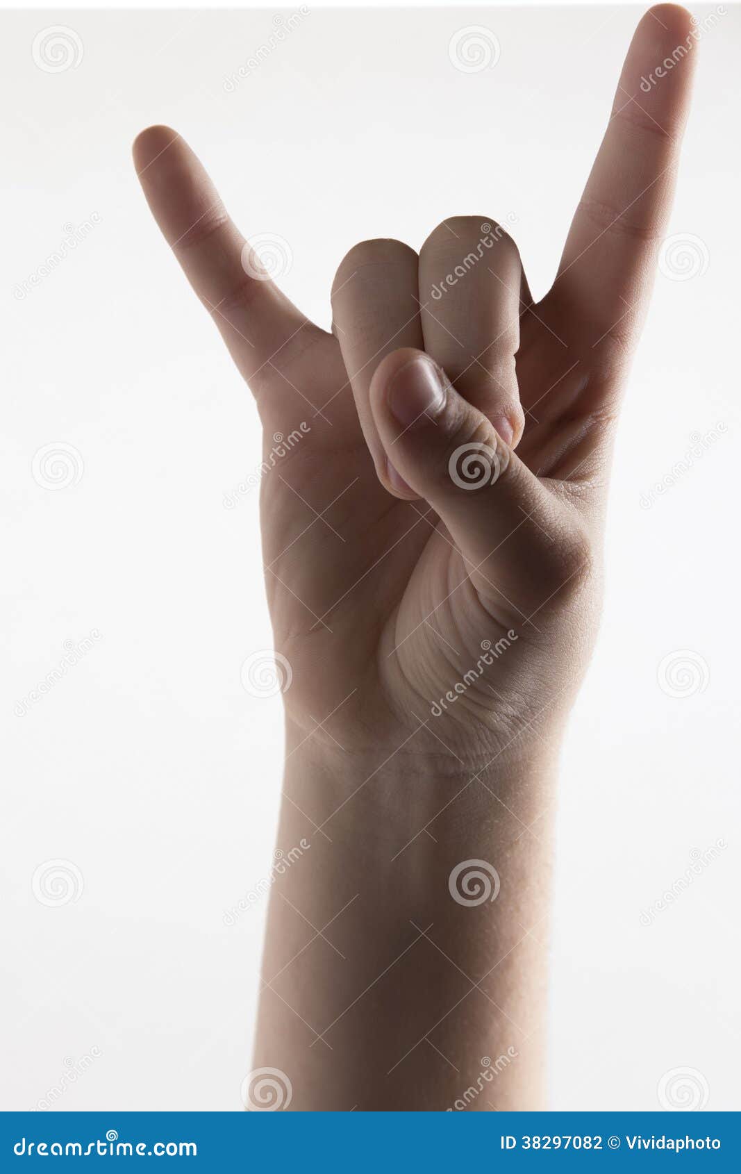 Cuernos con la mano foto de archivo. Imagen de rodillo - 38297082