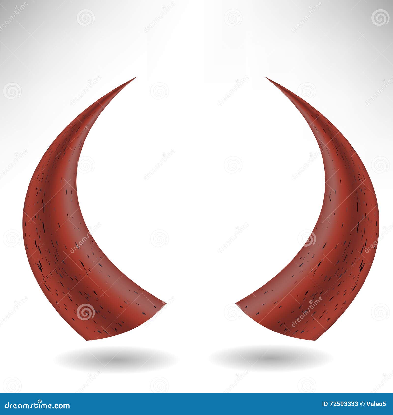 Cuernos Del Rojo De Halloween Ilustración del Vector - Ilustración de ...