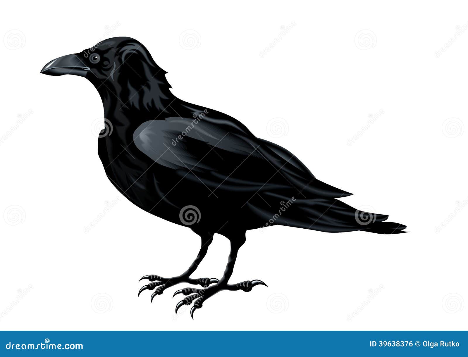 Cuervo ilustración del vector. Ilustración de silueta - 39638376