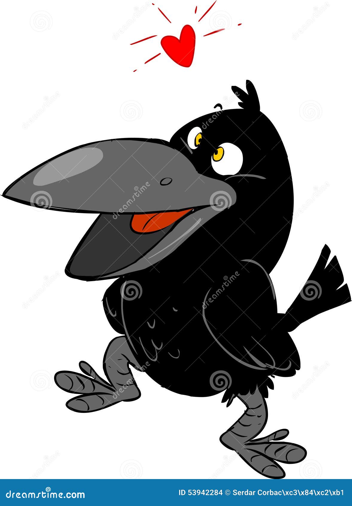 Cuervo ilustración del vector. Ilustración de adorable - 53942284