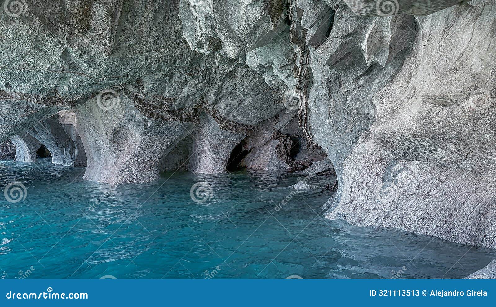 Marble Caves in General Carrera Lake, Chilean Patagonia Stock Image ...