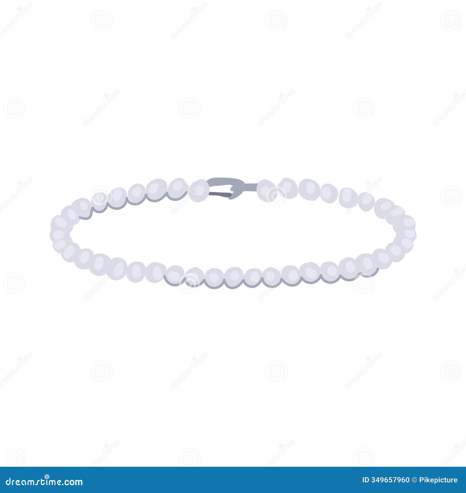 Cuff Bracelet Silver Cartoon Vector Illustration Stock Illustration ...