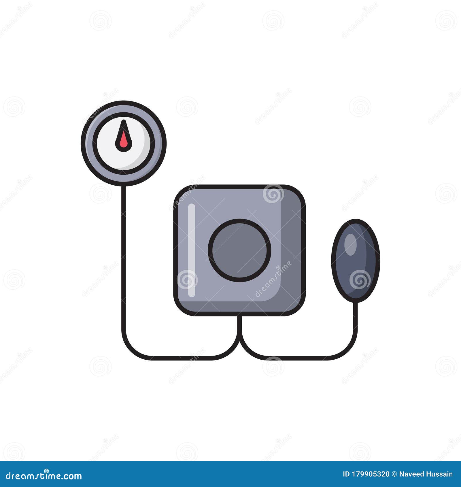 Cuff Vector Flat Color Icon Stock Vector - Illustration of blood ...