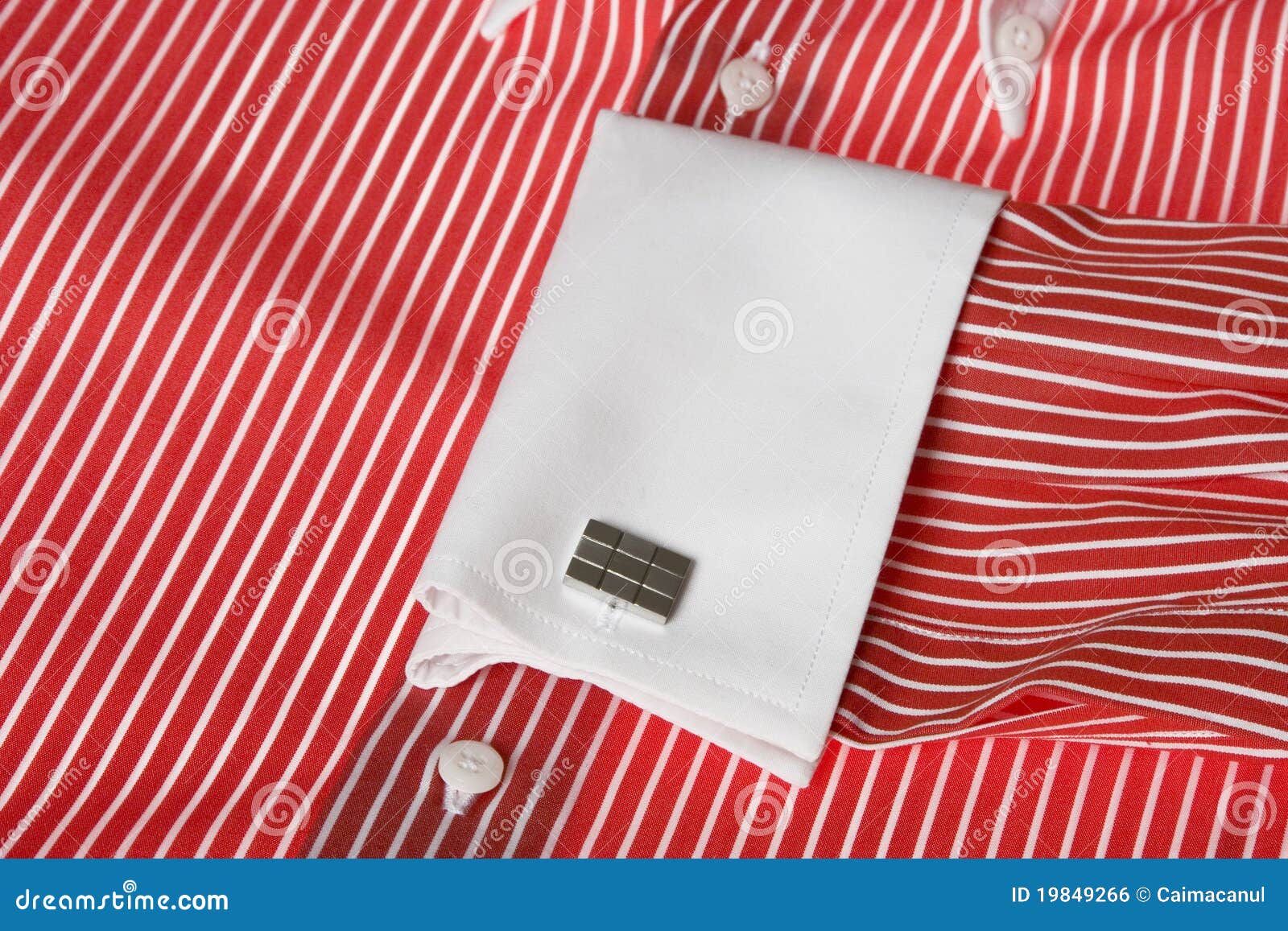 Cuff Link on Men S Red Shirt Stock Photo - Image of gift, jewelry: 19849266
