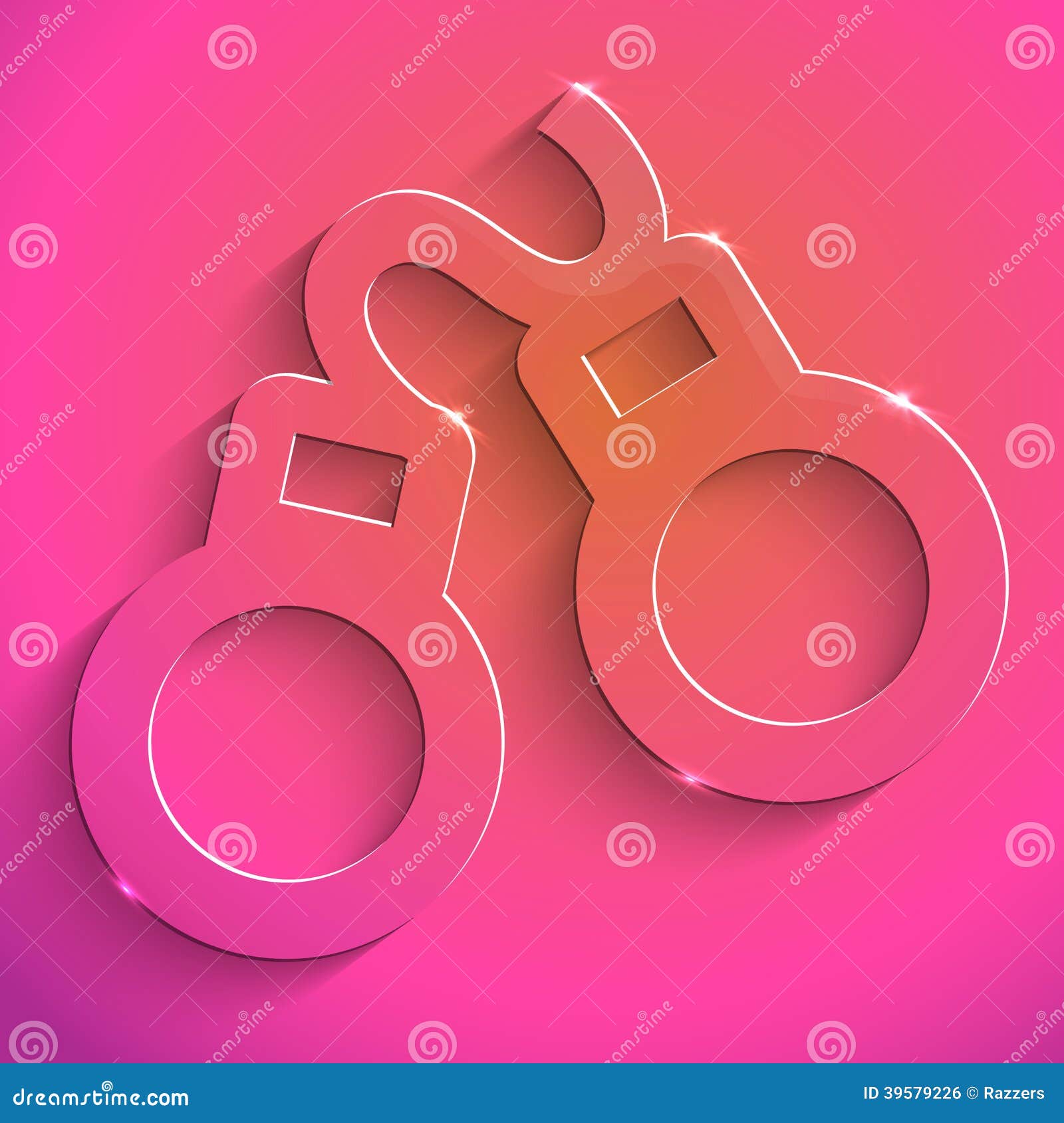 Cuff Sign Glass Icon Illustration Stock Illustration - Illustration of ...