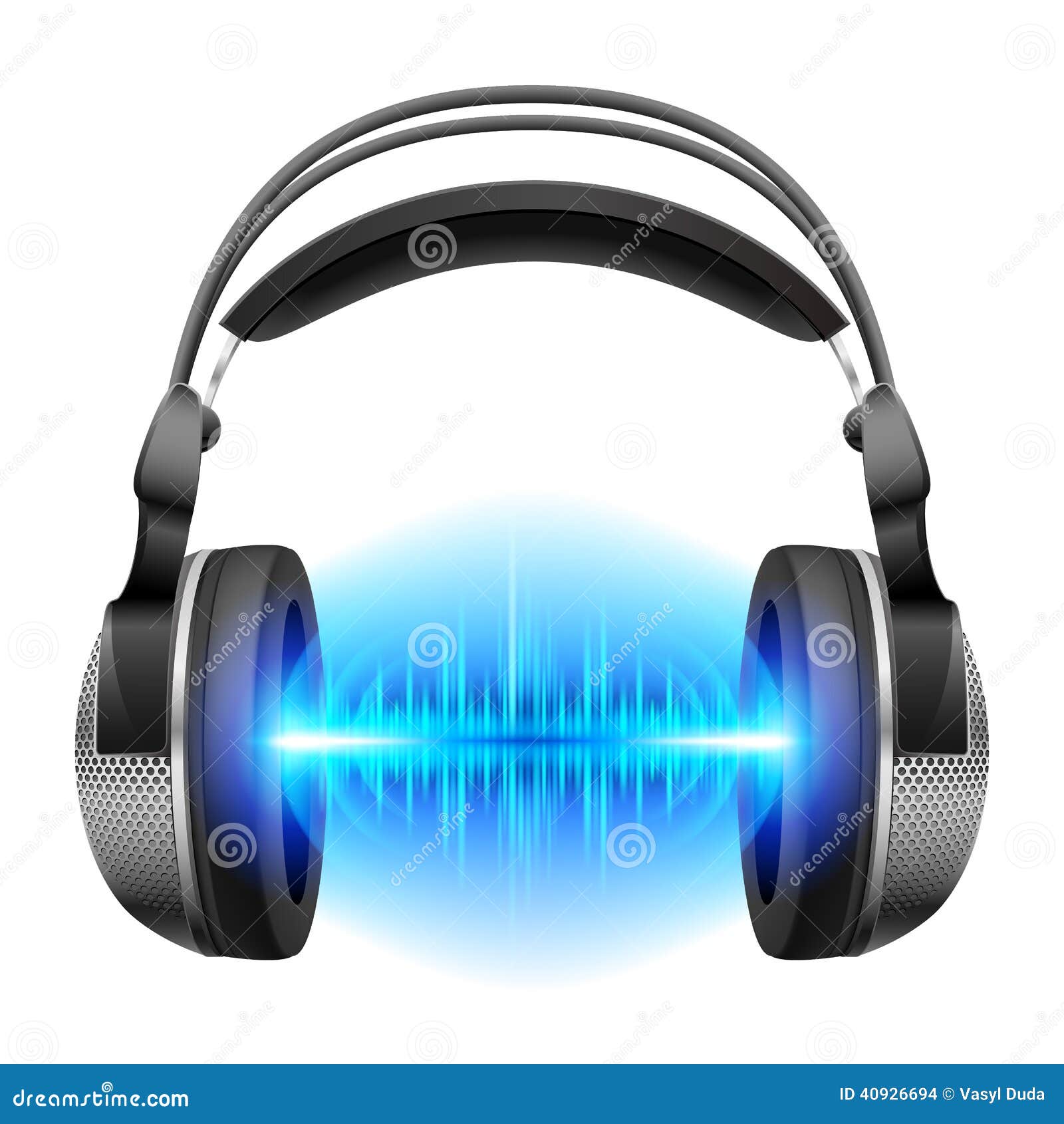 Cuffie Con Il Gioco Di Musica Illustrazione Vettoriale - Illustrazione ...