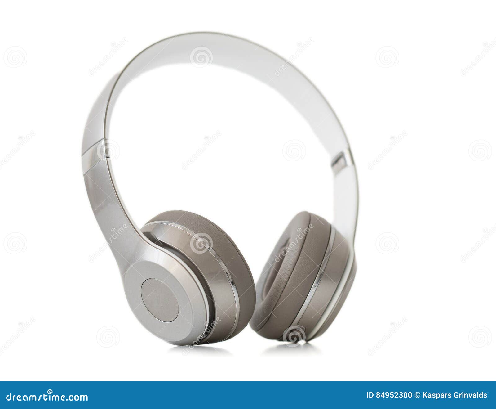 Cuffie Dell'Su Orecchio Su Bianco Fotografia Stock - Immagine di ...