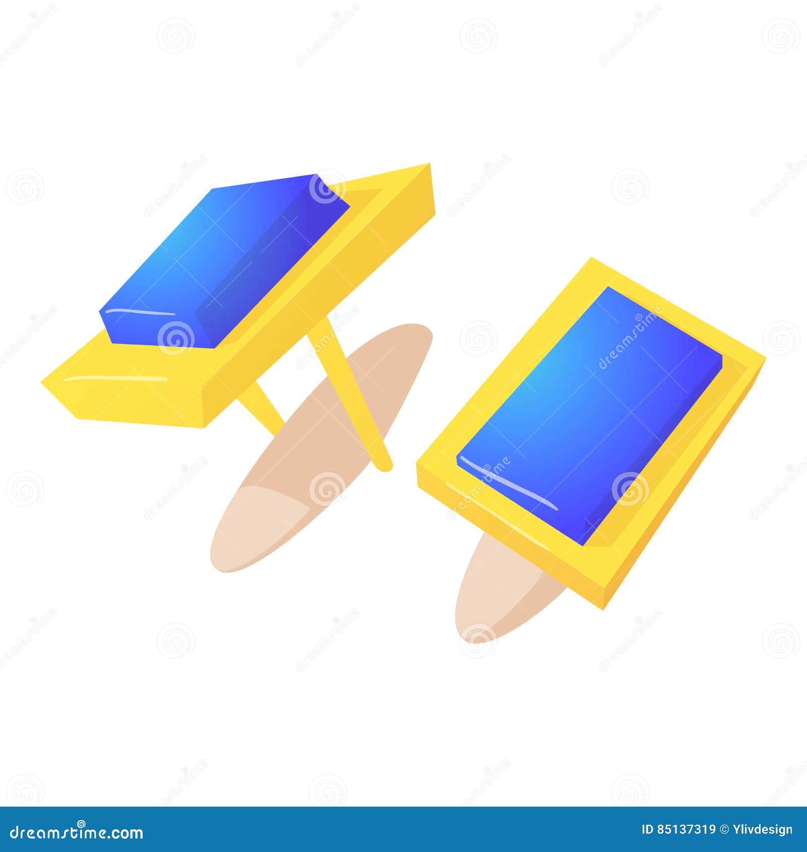 Cufflinks Icon, Cartoon Style Stock Vector - Illustration of formal ...