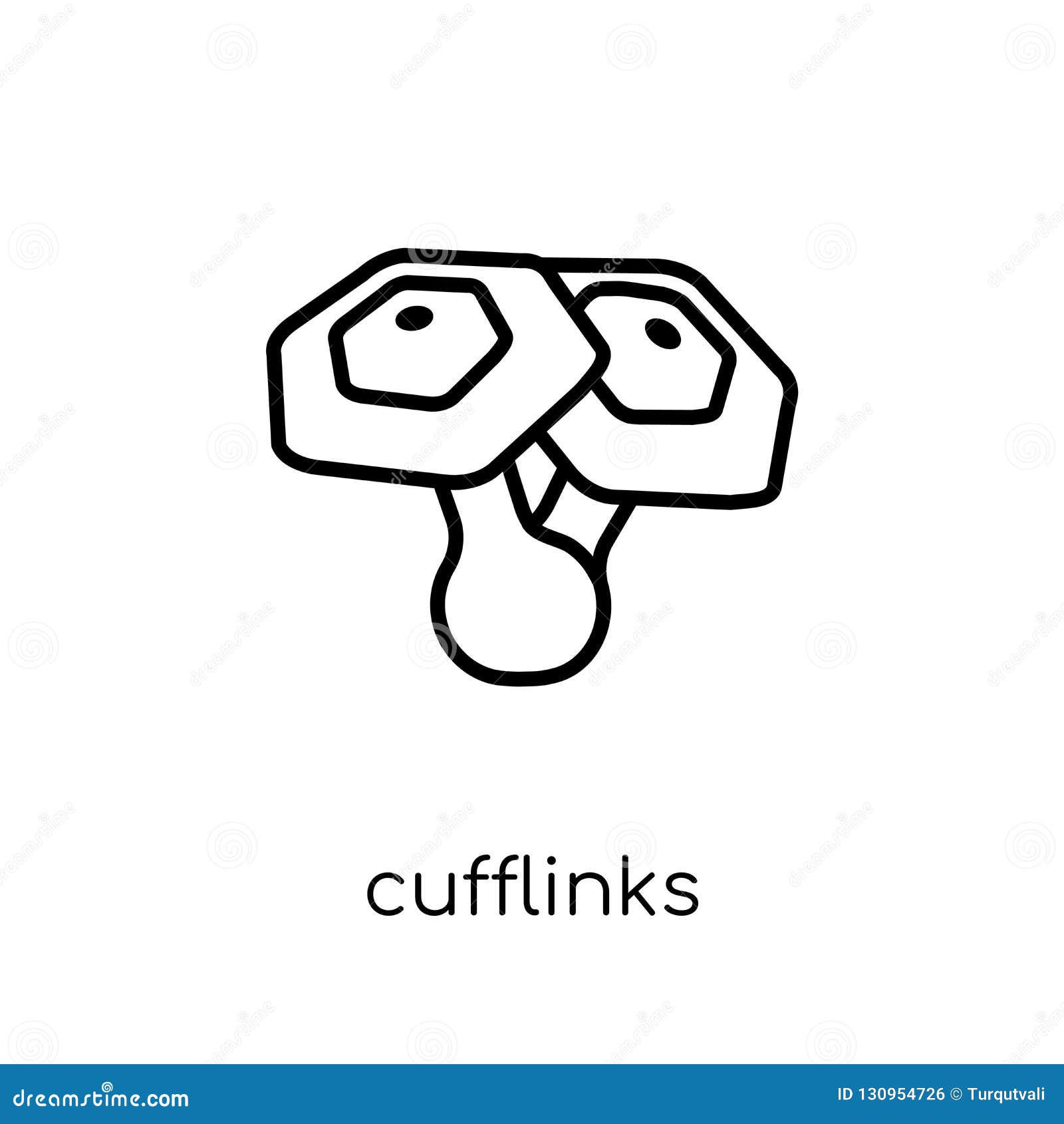 Cufflinks Icon. Trendy Modern Flat Linear Vector Cufflinks Icon Stock ...