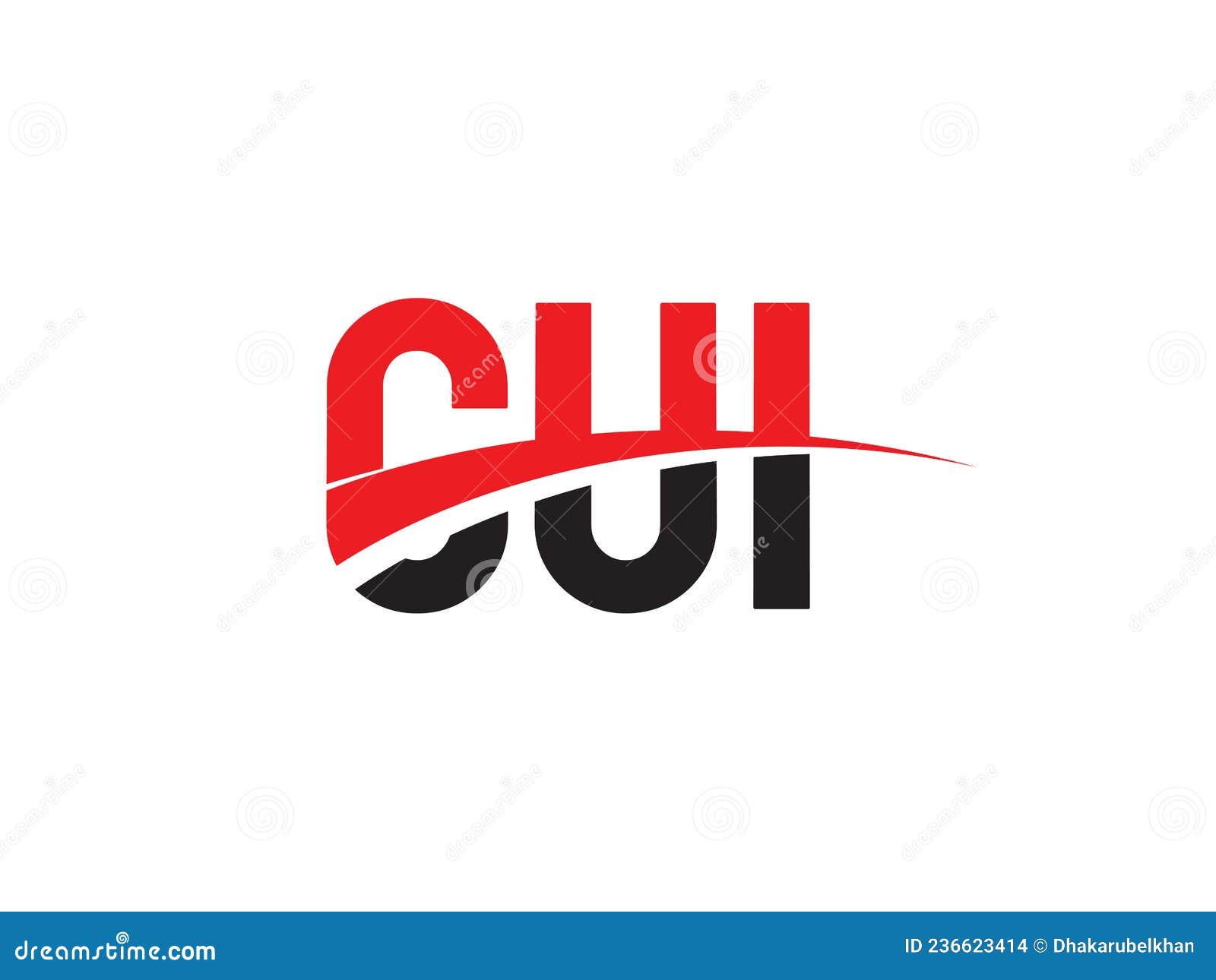 CUI Letter Initial Logo Design Vector Illustration Stock Vector ...