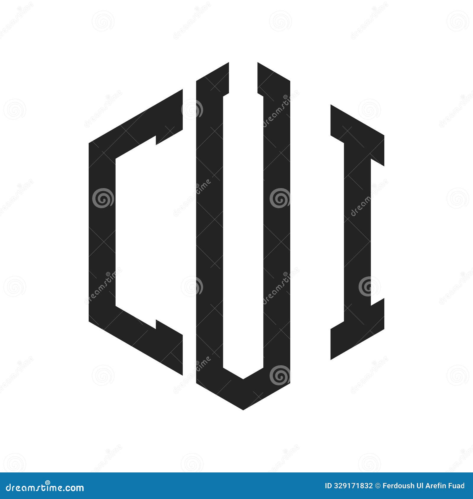 CUI Logo Design. Initial Letter CUI Monogram Logo Using Hexagon Shape ...