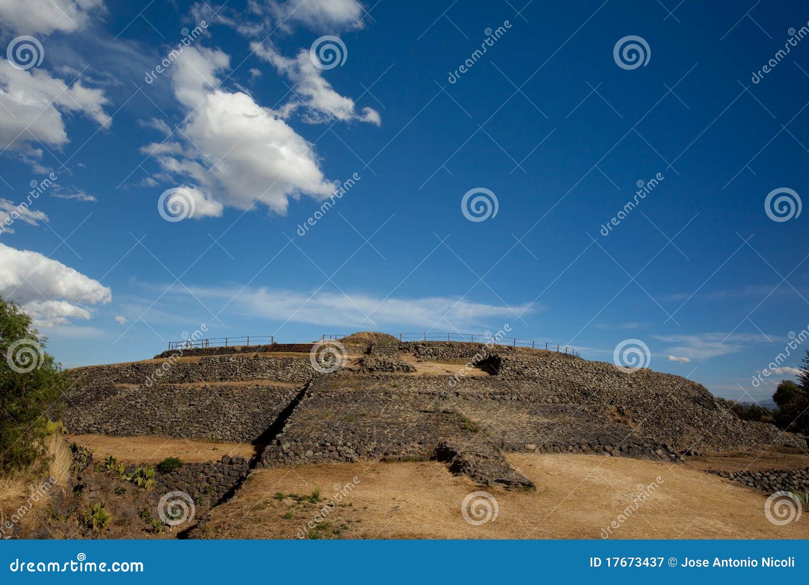 Cuicuilco Circular Pyramid. Stock Image - Image of landmark ...