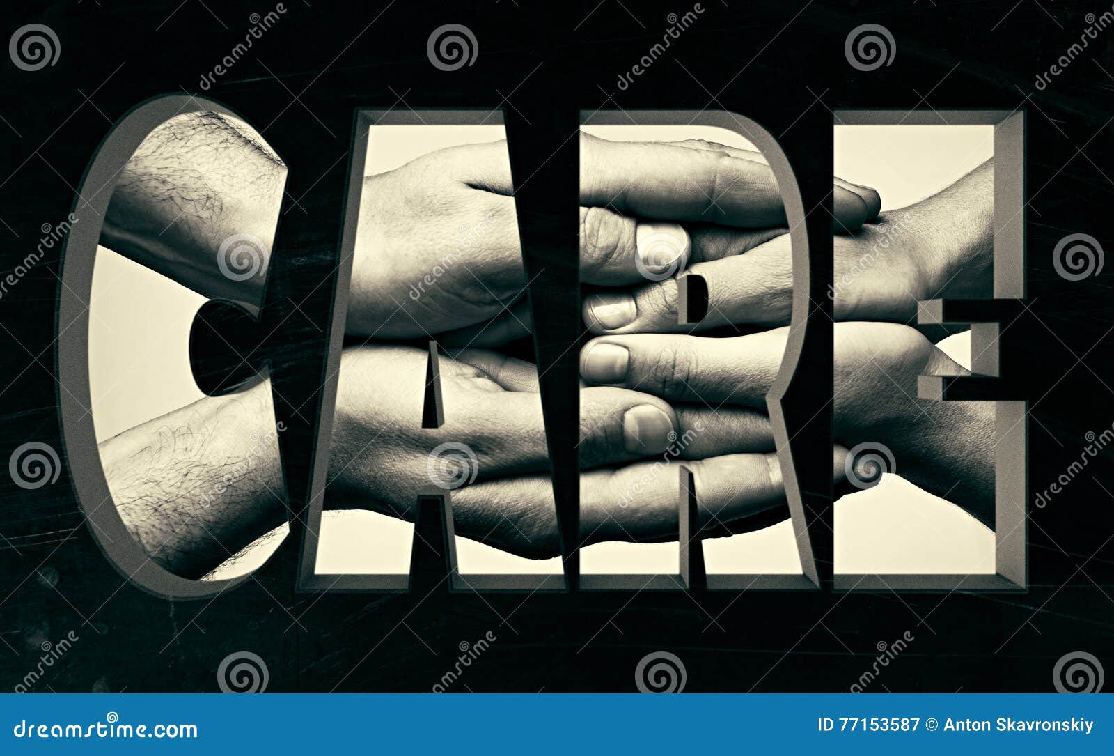 Cuidado Concepto Con Las Letras Imagen de archivo - Imagen de angustia ...