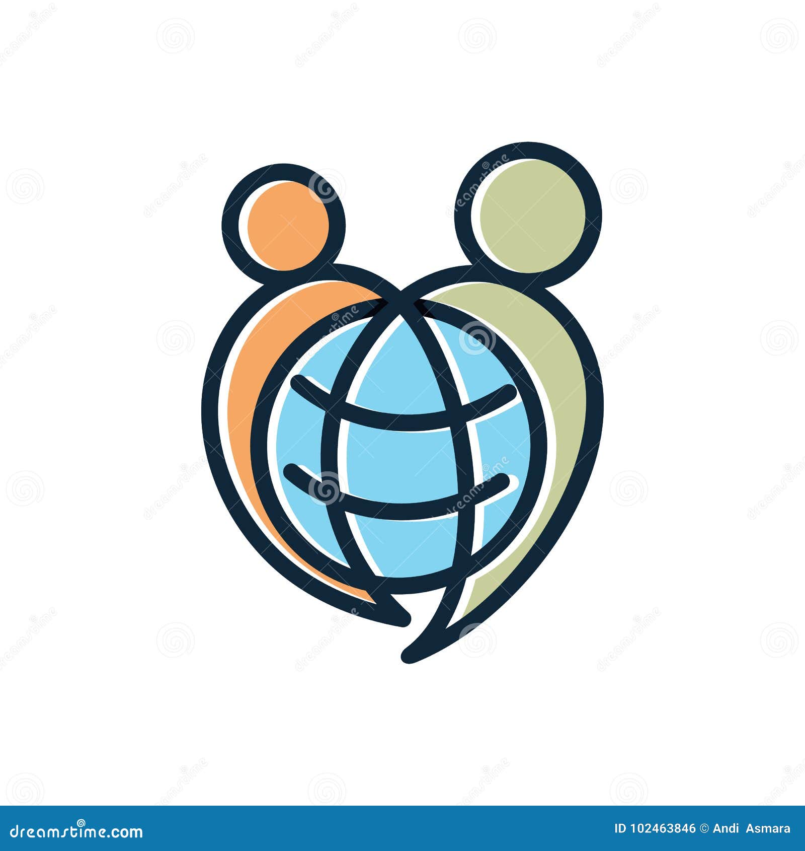 Cuidado del mundo ilustración del vector. Ilustración de redondo ...