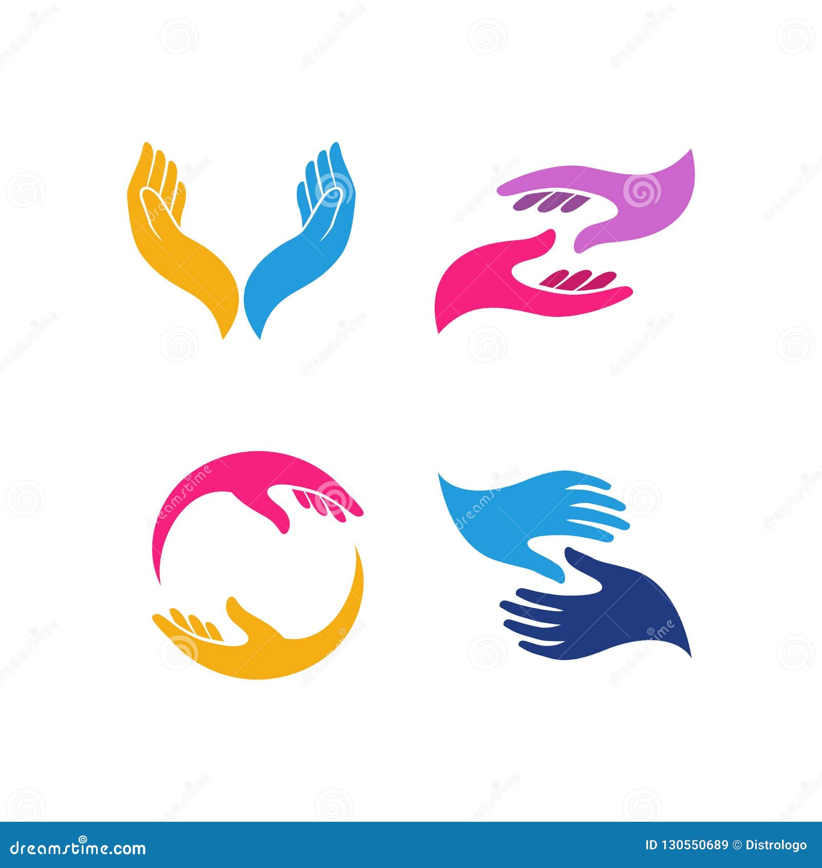 Cuidado Logo Design Template De La Mano Icono Del Vector Del Cuidado De ...