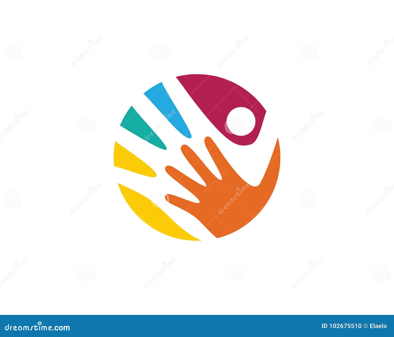 Cuidado Logo Template De La Mano Ilustración del Vector - Ilustración ...