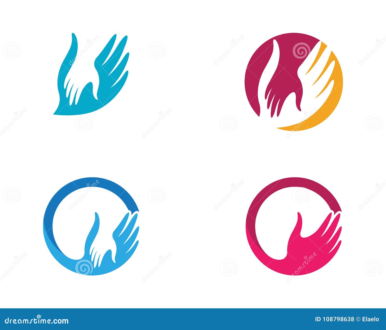 Cuidado Logo Template De La Mano Ilustración del Vector - Ilustración ...