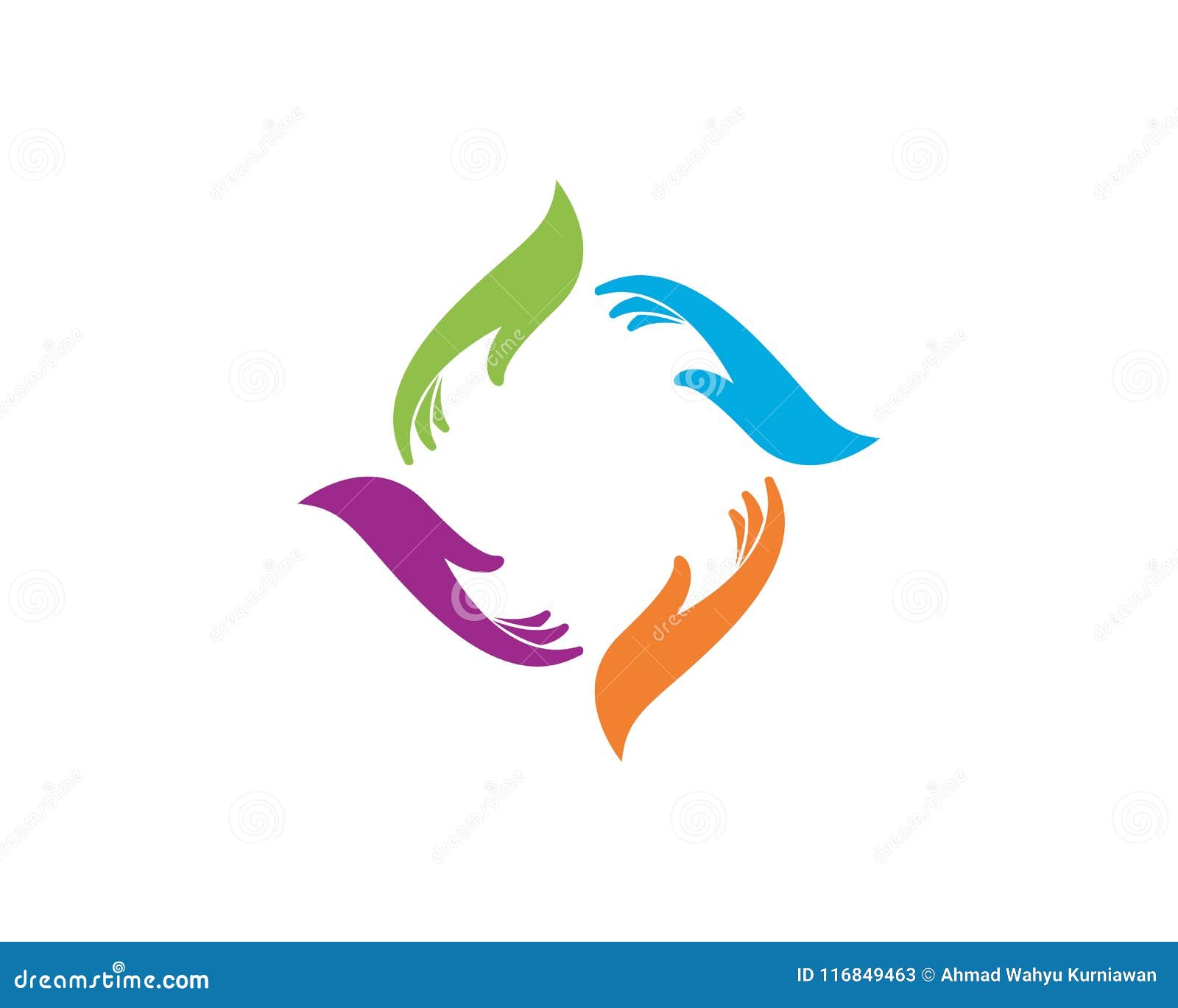 Cuidado Logo Template De La Mano Ilustración del Vector - Ilustración ...