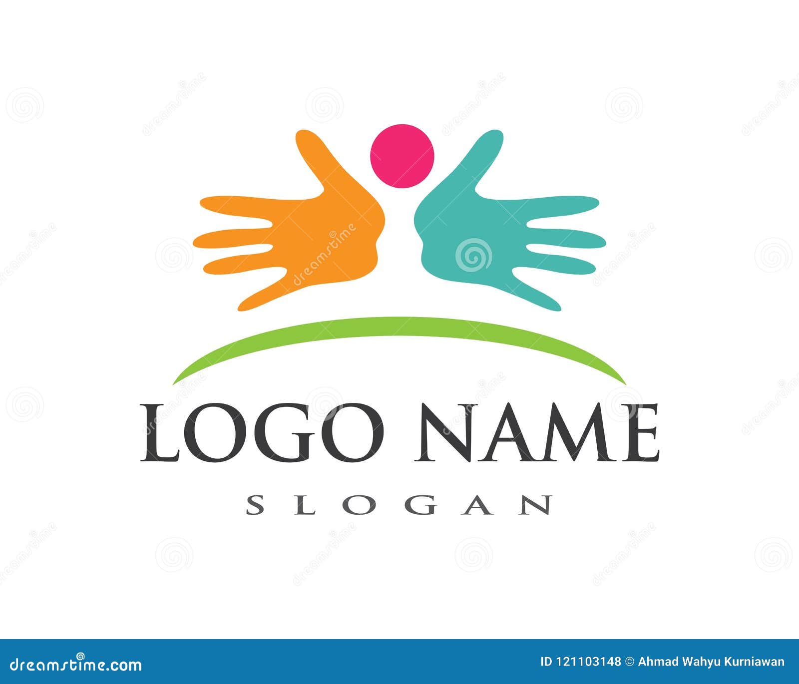 Cuidado Logo Template De La Mano Ilustración del Vector - Ilustración ...