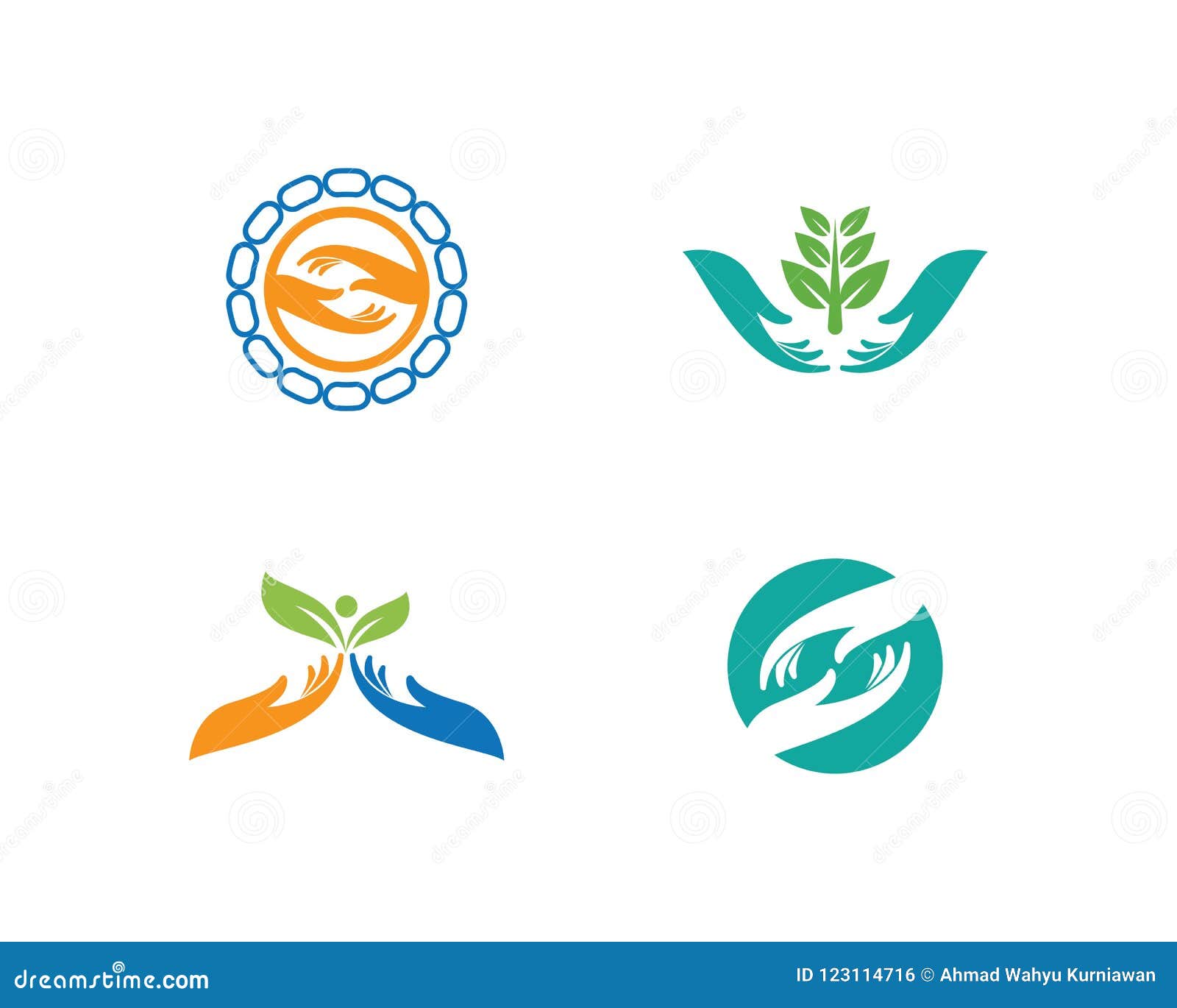 Cuidado Logo Template De La Mano Ilustración del Vector - Ilustración ...