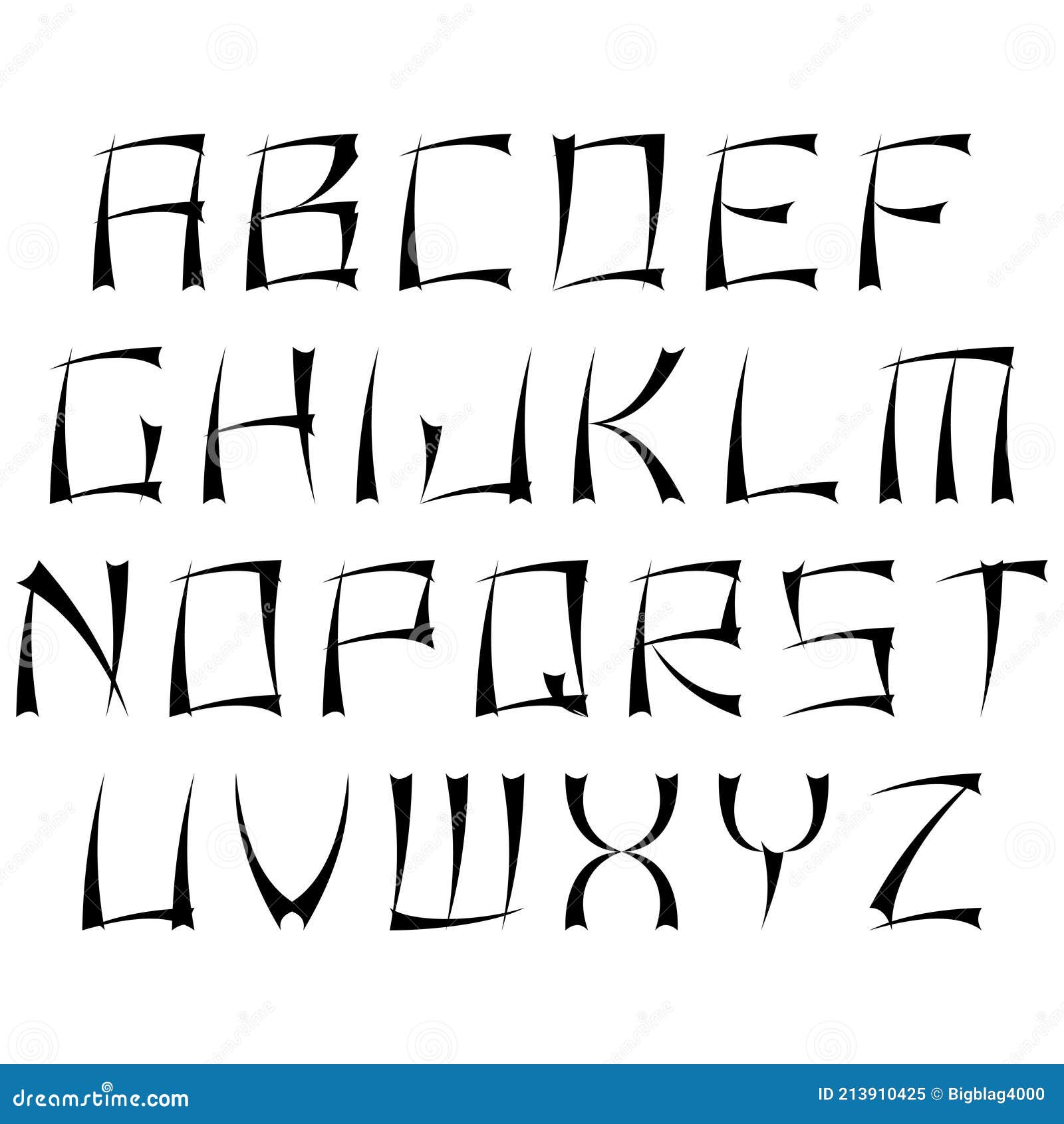 Cuineform Alphabet On White Background.Vector Wedge Writing.Art Font ...