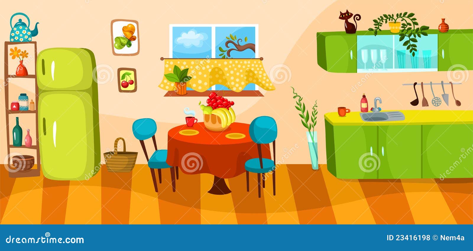 Cuisine illustration de vecteur. Illustration du décoration - 23416198