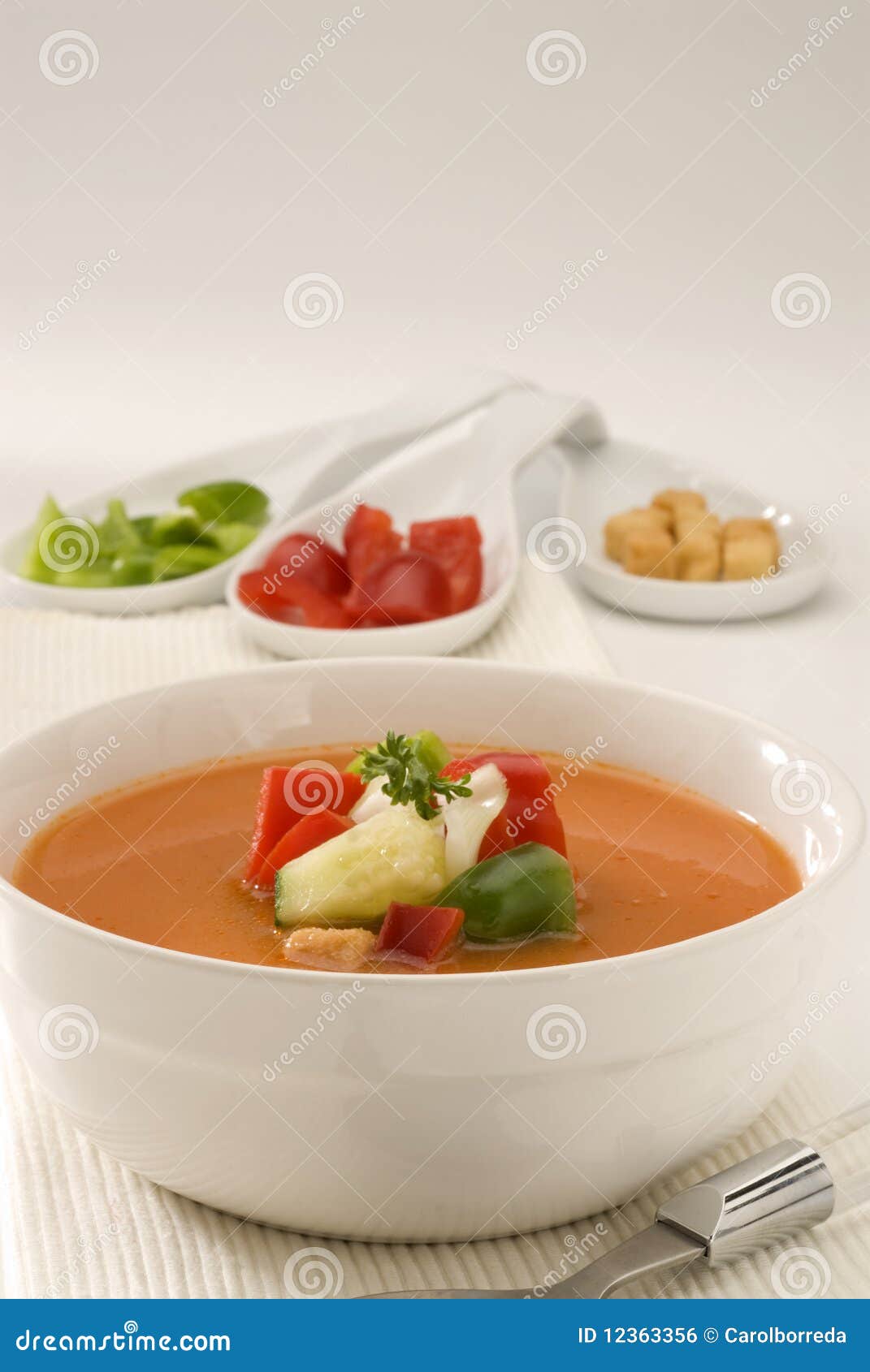 Cuisine Espagnole. Gazpacho. Potage Froid Andalou. Photo stock - Image ...