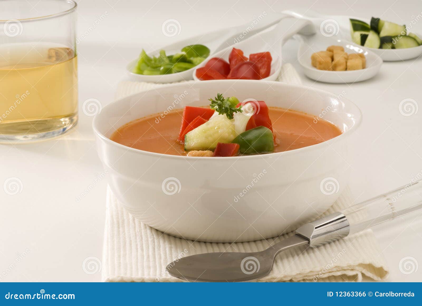 Cuisine Espagnole. Gazpacho. Potage Froid Andalou. Photo stock - Image ...