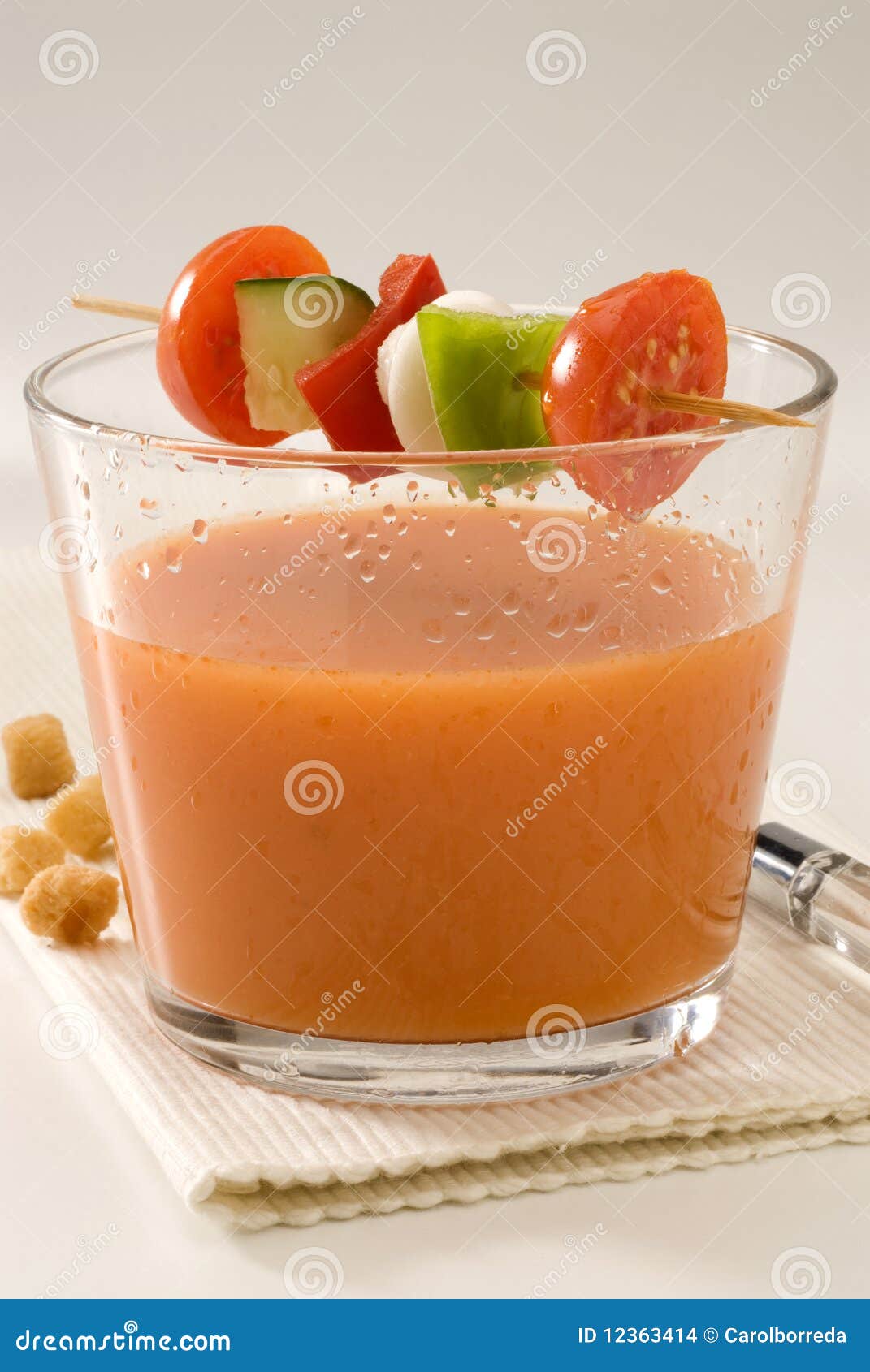 Cuisine Espagnole. Gazpacho. Potage Froid Andalou. Photo stock - Image ...