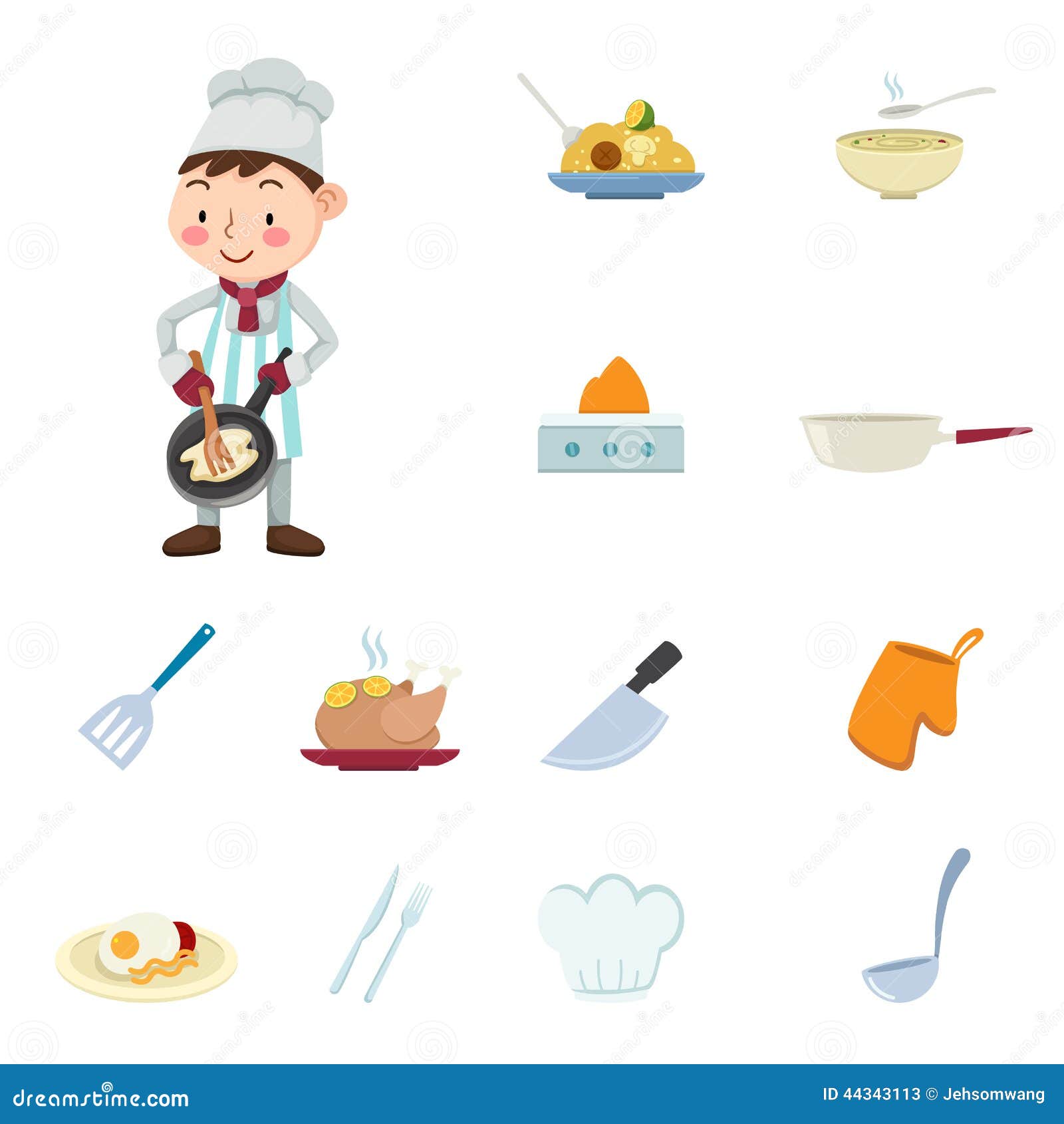 Cuisine icons stock vector. Illustration of preparation - 44343113