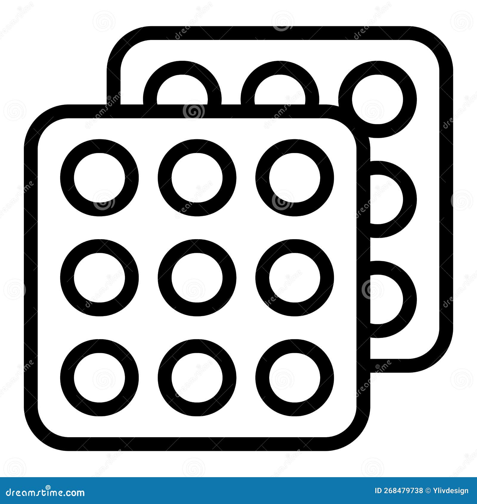 Cuisine Waffle Icon Outline Vector. Wafer Square Stock Vector ...