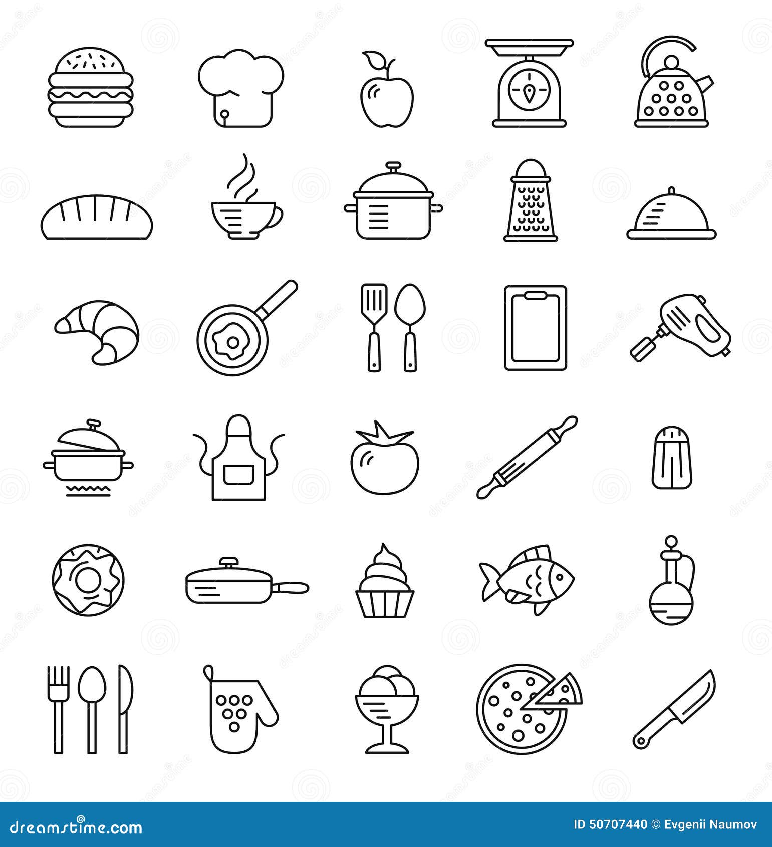Cuisson Des Icônes, Symboles De Vecteur Illustration de Vecteur ...