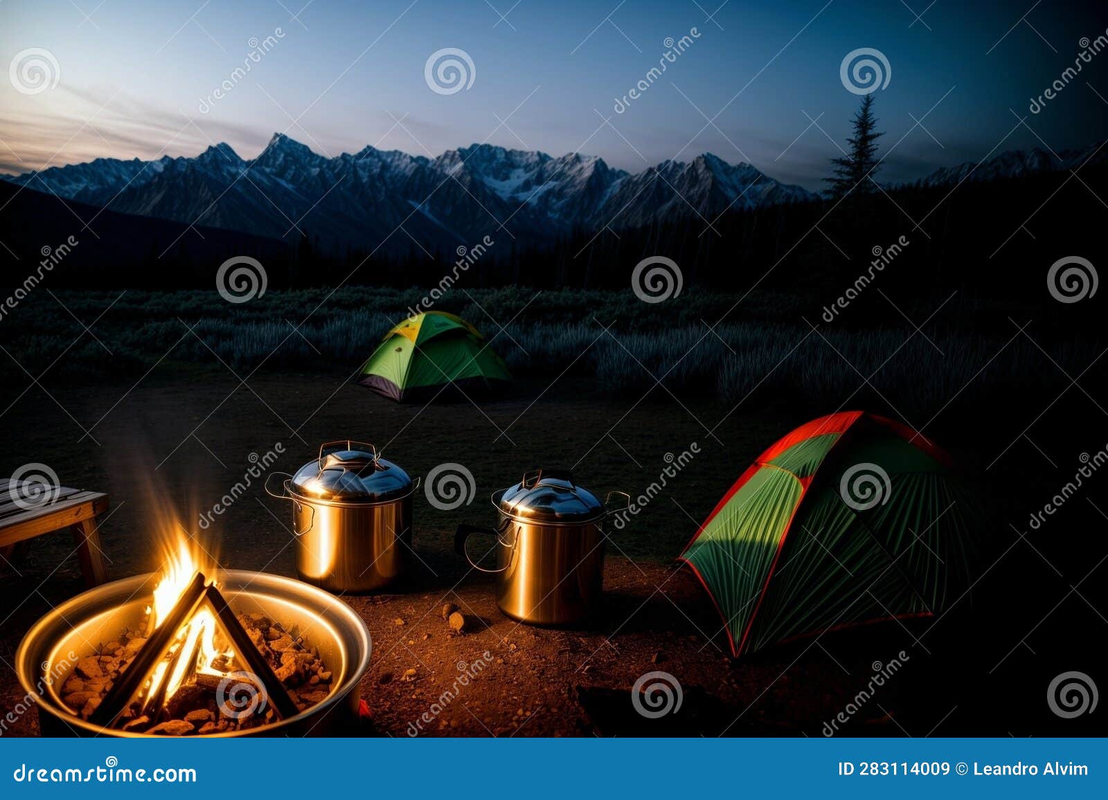 Culinary Adventures in the Wilderness Realistic Camping Cookware Set.AI ...