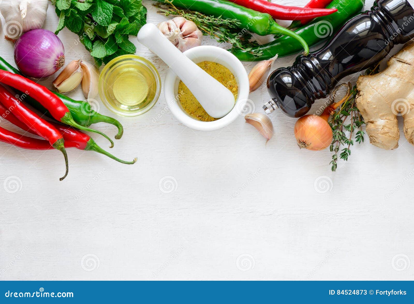 Culinary Background with Cooking Ingredients Stock Image - Image of ...