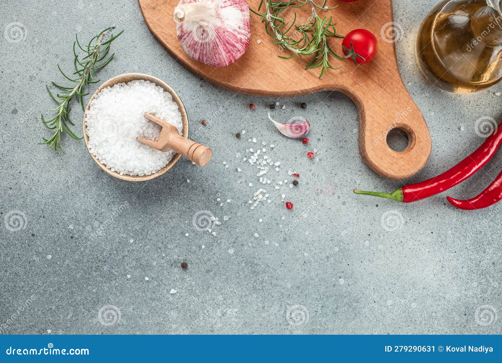 Culinary Background on a Light Background. Banner, Menu, Recipe Place ...