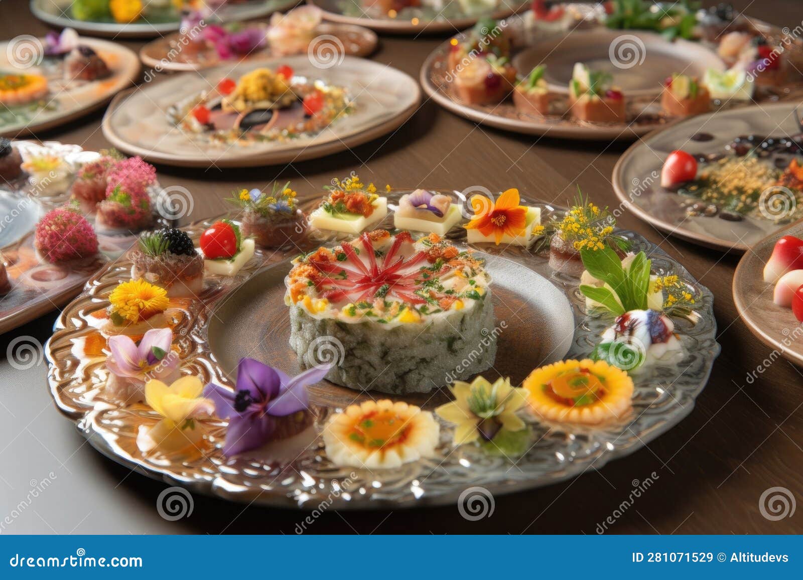 A Culinary Display of Intricate and Creative Plate Designs, Showcasing ...