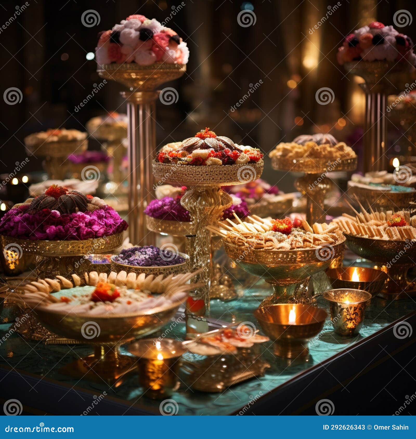 Culinary Masterpieces: Artistry in Reception Dining Stock Image - Image ...