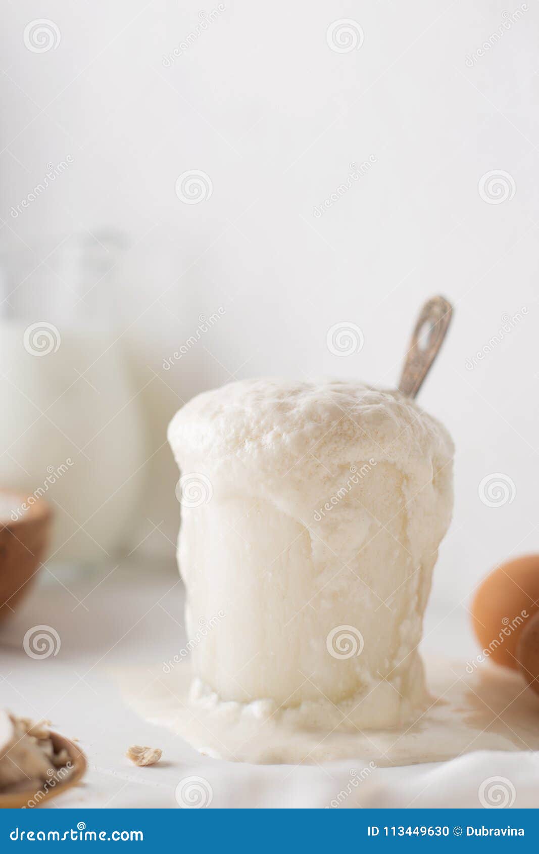 Culinary Process of Yeast Fermentation in the Glass in the White ...