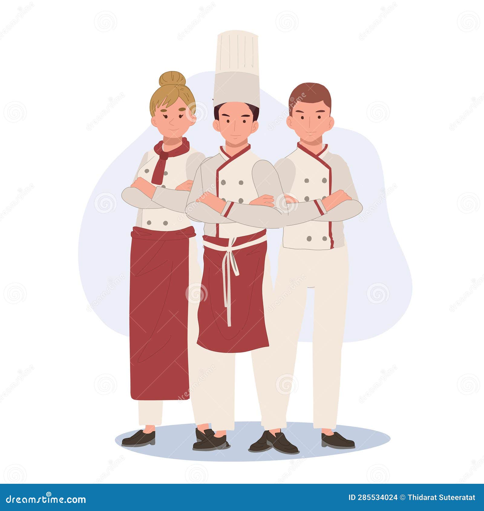 Culinary Professional Concept. Professional Chef Team Illustration ...