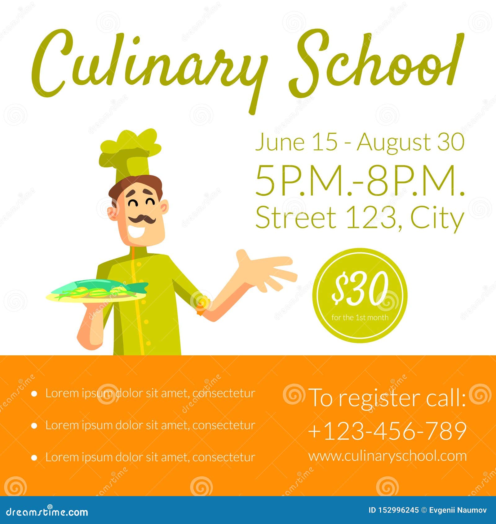 Culinary School Banner Template, Cooking Classes Design Element ...