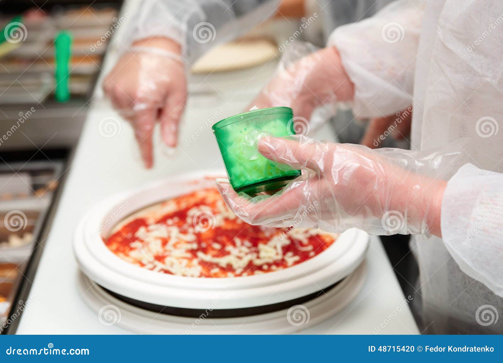 Culinary Student is Cooking Pizza Stock Photo - Image of business ...