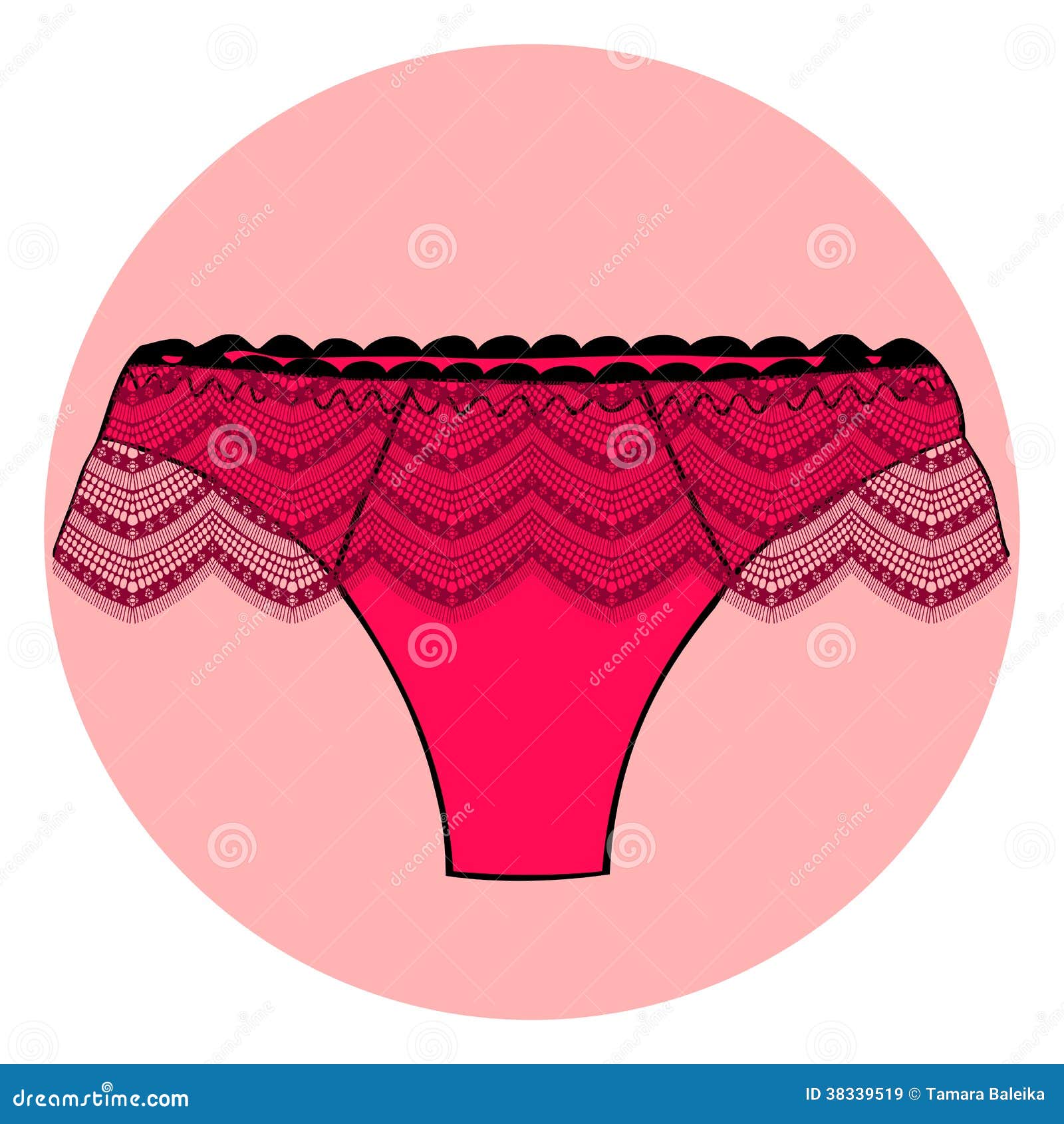Culotte Sexy De Dentelle De Vecteur Illustration De Vecteur