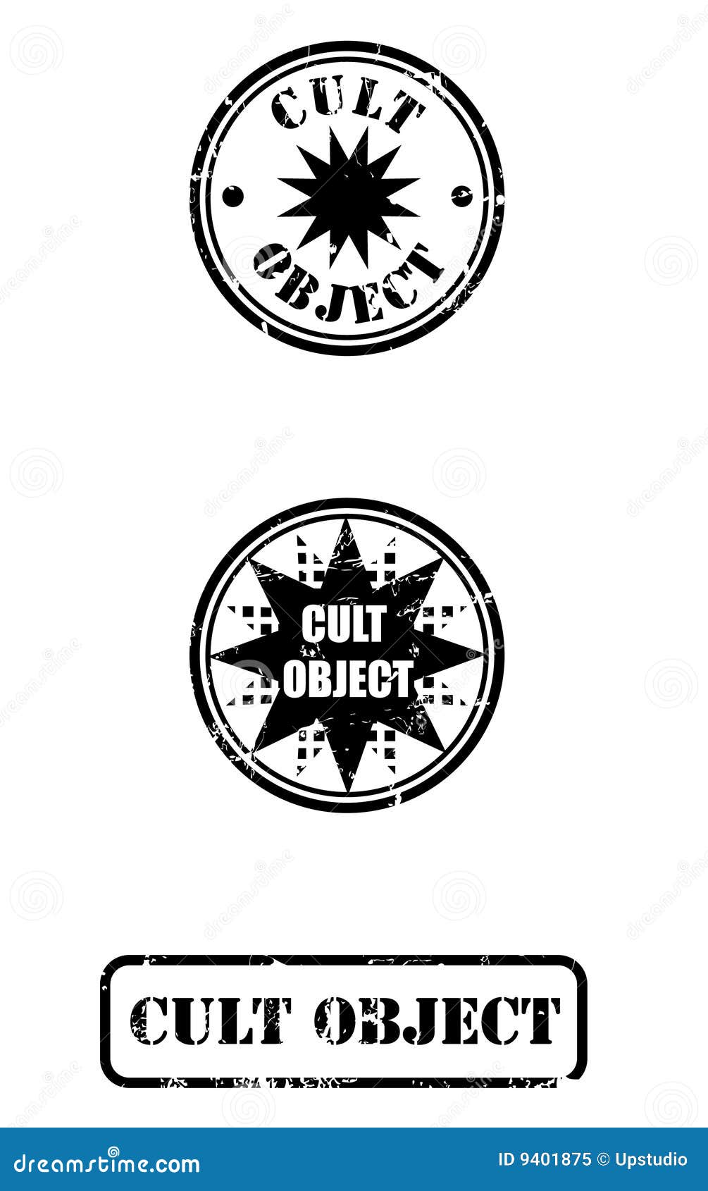 Cult object stamps stock vector. Illustration of genuine - 9401875