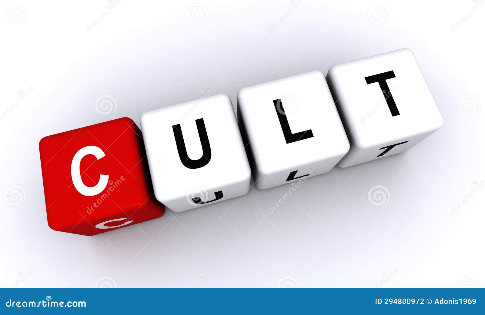 Cult word block on white stock illustration. Illustration of psychology ...