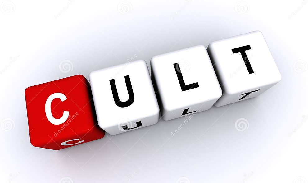 Cult word block on white stock illustration. Illustration of psychology ...