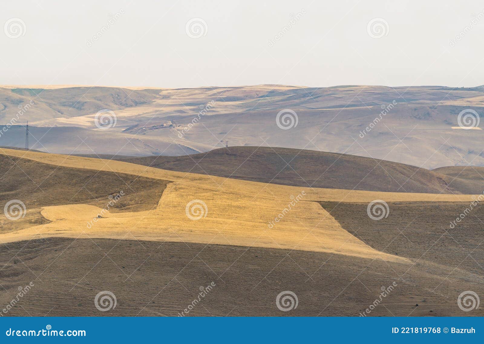 Cultivated Farm Fields in the Foothills Stock Photo - Image of country ...