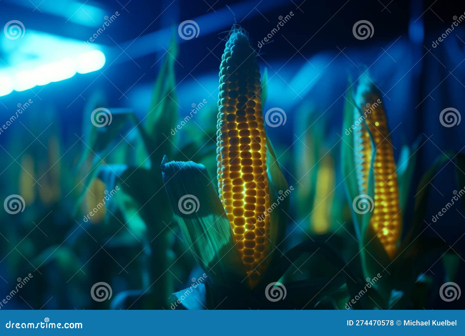 Cultivating Corn with Artificial UV Light for Better Yield Stock ...