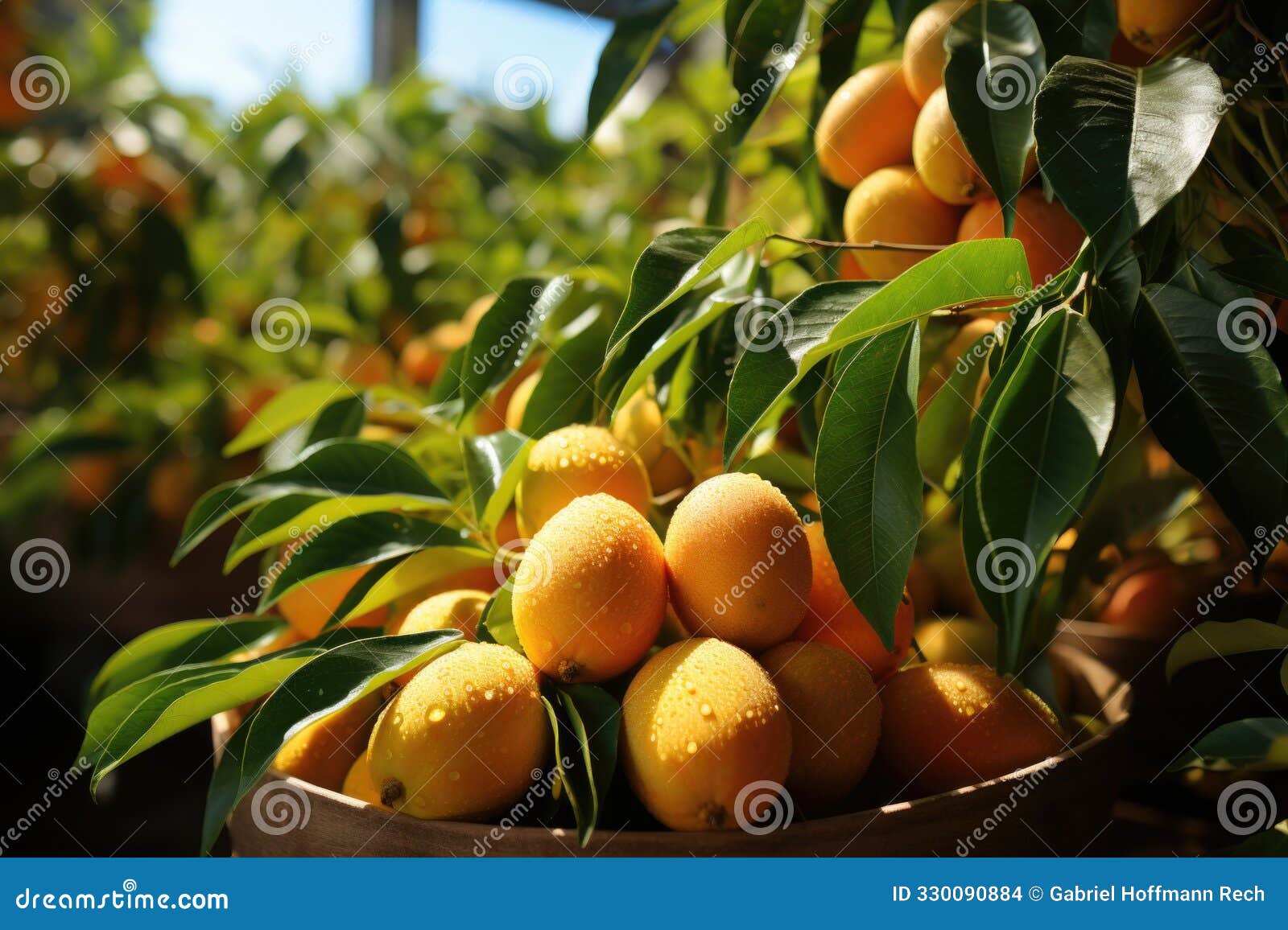 Cultivation of Mango Garden Fruit Trees with Generative Tropica Stock ...