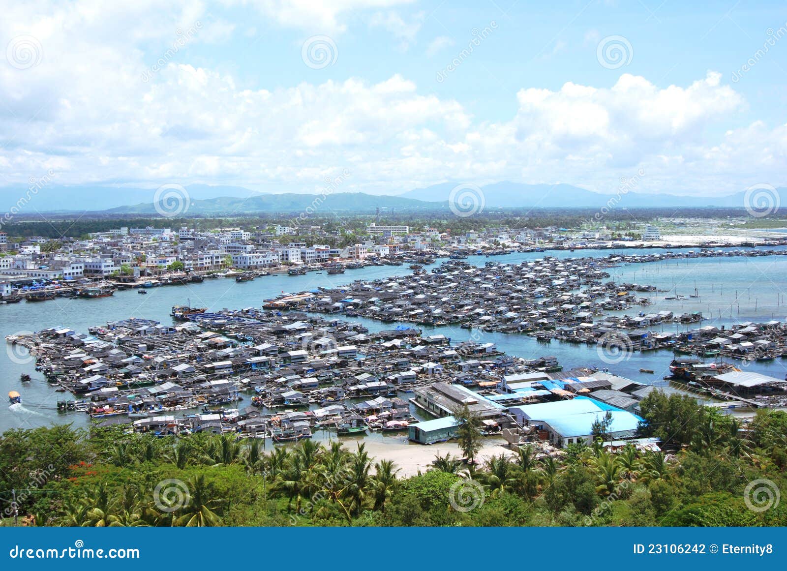 Cultivation of Shellfish and Fish Stock Photo - Image of summer ...